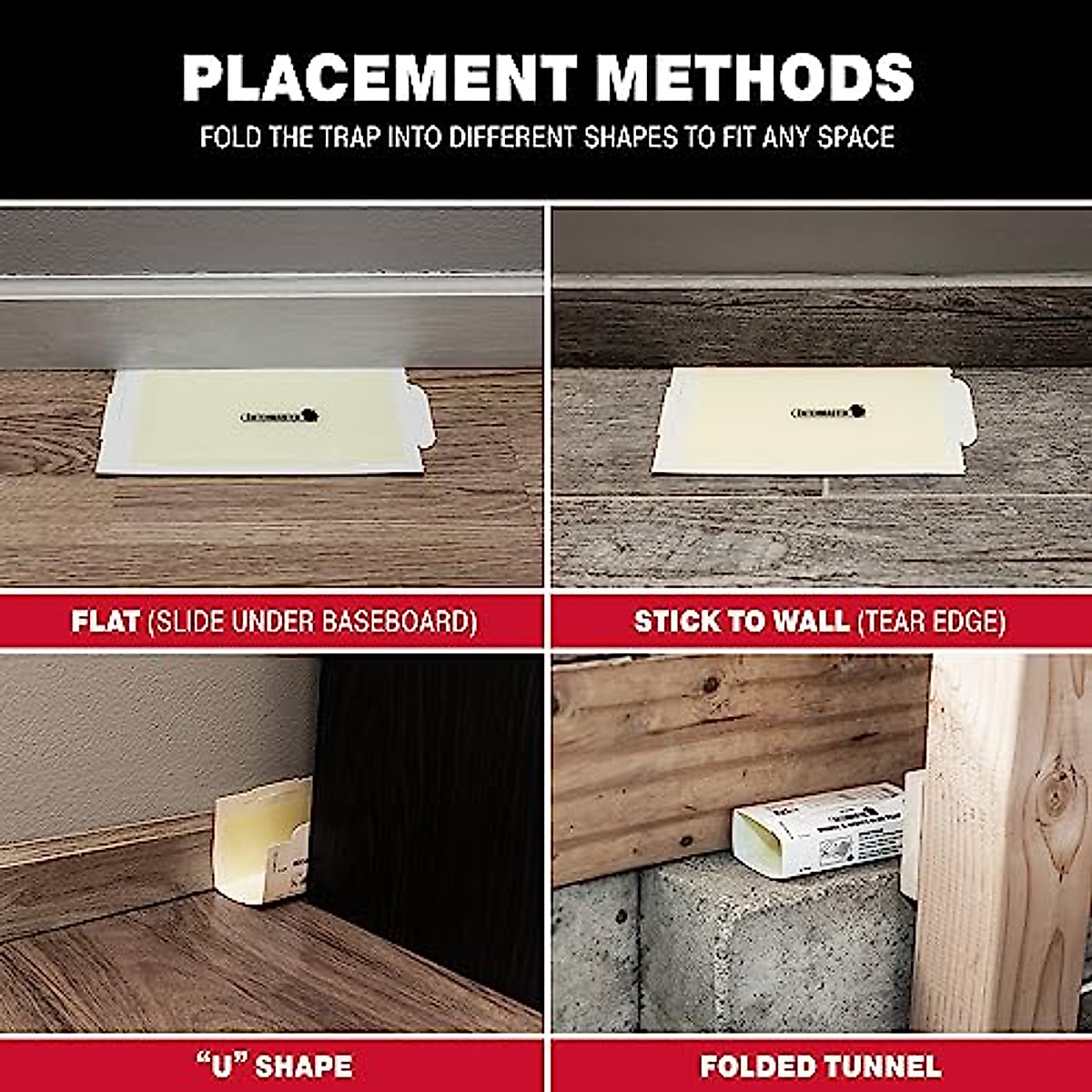 Catchmaster Mouse & Insect Super Glue Traps 30PK, Mouse Traps Indoor for Home, Extra Strength Sticky Pest Control Adhesive Tray for Catching Bugs, Rats & Rodents, Non Toxic Bulk Pre-Baited Glue Boards