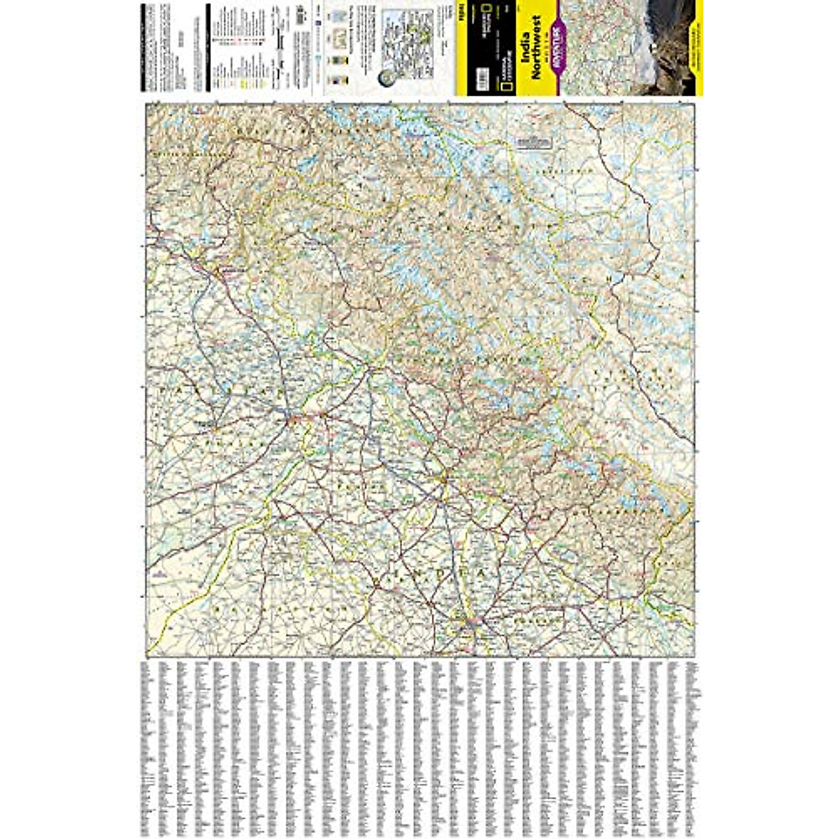 India Northwest Map (National Geographic Adventure Map, 3013)