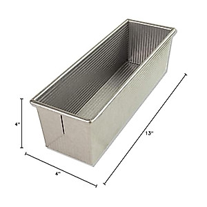 USA Pan Bakeware Pullman Loaf Pan, Large, Silver