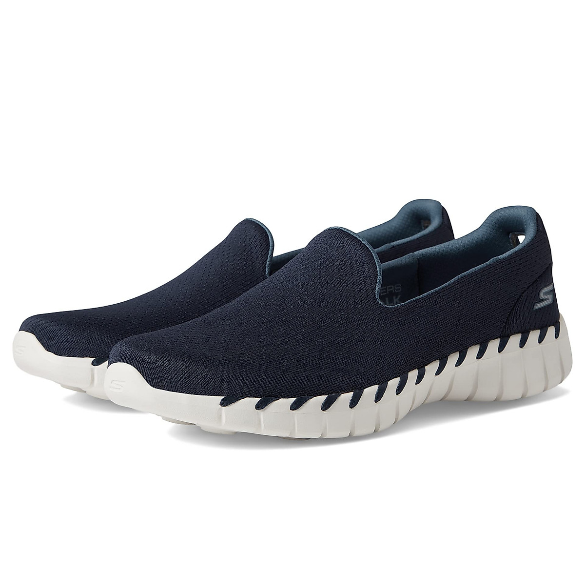 Skechers Women's GO Walk Smart 2-Sunset Springs Sneaker, Navy/Blue, 9