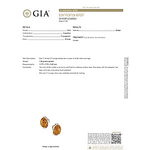 Sterling Silver and Baltic Honey Amber Stud EarringsMonique