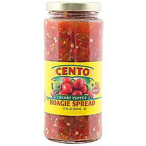 Cento Diced Hot Cherry Pepper Hoagie Spread, 12 Fl Oz (Pack of 3)