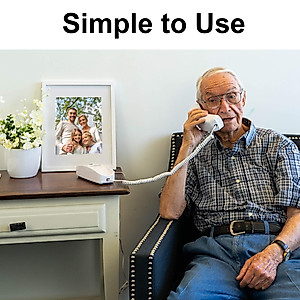 Landline Phones for Home - Telephones for Hearing Impaired - Corded Phone for Seniors - Retro Phone - Improved Version of The 1965 Landline Phone - Analog Phone - Big Button, iSoHo Phones (White)