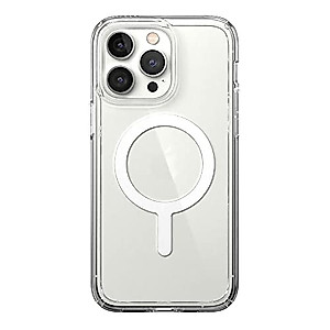 Speck Clear iPhone 14 Pro Max Case - Slim, Built for MagSafe, Scratch Resistant & Drop Protection Clear Phone Case - Anti-Yellowing - 6.7 inch iPhone 14 Pro Max Case - Dual Layer - GemShell