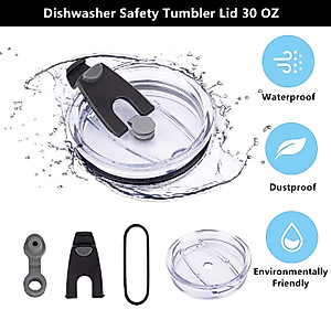 JXJYZLN Replacement Tumbler Lids Spillproof 30 oz, Plastic Splash Resistant Lids Covers Spill Proof Tumbler Lid Cup Covers,Stainless Steel Tumbler Travel Cup Yeti,Ozark Trails (Yizhiling Trading)