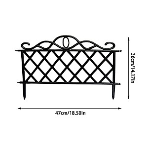 Haokaini Decorative Garden Fence 14in(H) x18.5in(L) Dog Pet Animal Barrier Landscape Fencing Border Fence Panel Flower Edging for Outdoor Yard Patio Flower Bed