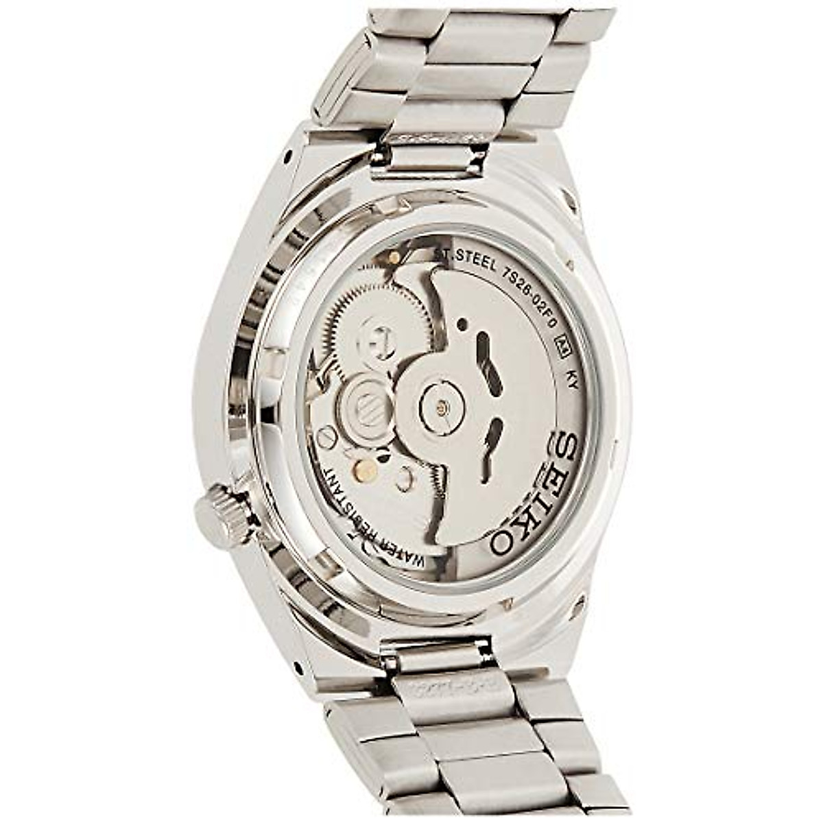 Seiko Men's 5' Japanese Automatic Stainless Steel Casual Watch, Color: Black dial (Model: SNK617)