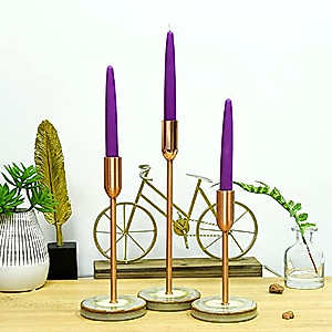 Zest Candle 12-Piece Taper Candles, 6-Inch, Purple