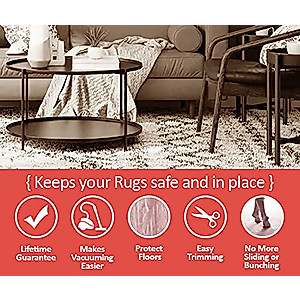 Home Must Haves Rug Pad with Non-Slip Grip, 6x9, Gray