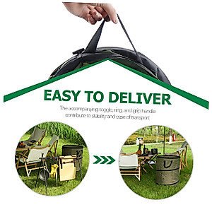 BESPORTBLE Foldable Trash Can, 30 Gallon Capacity, Alloy Steel Material, Easy to Use, Portable, Suitable for Camping, Tailgate Parties, Backyard Barbecues, Picnics, Beach Trips