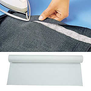 shamjina Double Sided Fusible NonWoven Interfacing Lightweight Interfacing Fabric for DIY Craft Making, 44 x 78.74 Inch, White