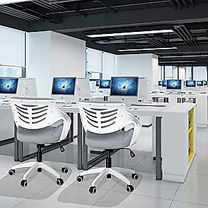 BOJUZIJA Ergonomic Office Computer Desk Kid Study Chair Waist Support Function Swivel 360° for Home&Office (Grey)