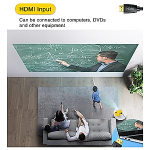 Dayu.p Mini Projector, Portable Projector for Cartoon, Movie Projector, Kids Gift, LED Pico Video Projector for Home Theater Movie Projector with HDMI USB TV AV Interfaces and Remote Control