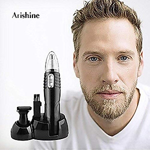 Nose Hair Trimmer - Waterproof Stainless Steel Nose Trimmer Beard and Eyebrow Clipper