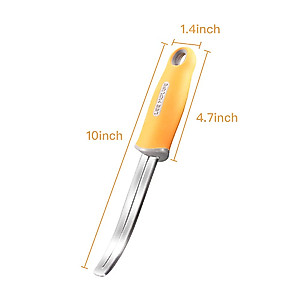 Coconut Meat Remover Knife,Coconut Tool,Coconut Meat Removal Tool Durable Silicone Handle Stainless Steel Coconut Opener Scraper for Kitchen Home