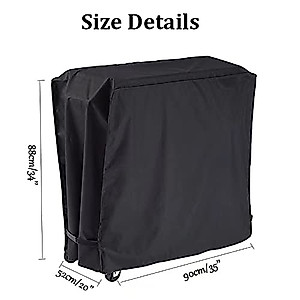 Cooler Cart Cover 420D Oxford Fabric Waterproof Patio Ice Chest Protective Covers with UV Coating