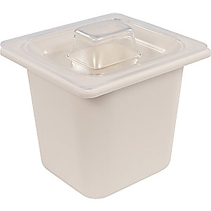 CFS CM110402 Coldmaster ABS Standard Sixth-Size Food Pan, 1.6 qt. Capacity, 6.84" x 6.25" x 5.91", White