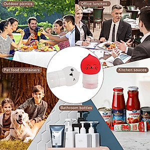 Ksooly 4-Pack 1.3Oz. Squeeze Salad Dressing Bottles with Cleaning Brush | Small Salad Dressing Container to Go | Portable Sauce Bottle Condiment Bottles | Food-grade Silicone, BPA Free