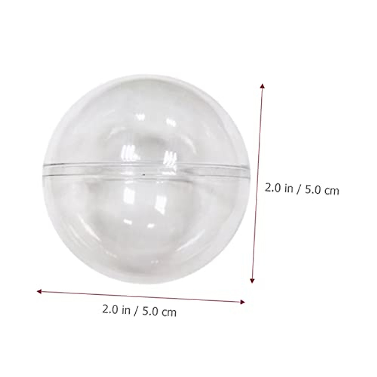 NOLITOY 25pcs Claw Machine Ball for Kids Clear Capsules Vending Machine for Kids Clear Fillable Ornaments Capsule for Gumball Machines Clear Round Ornaments Plastic Ball White tub