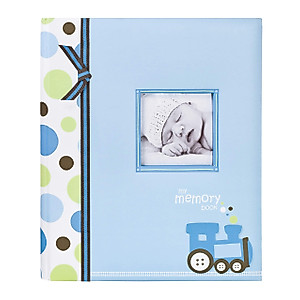 Lil Peach Train Baby Five Year Memory Book Photo Journal, Cherish Every Precious Moment Of Your Babys First Years, Blue