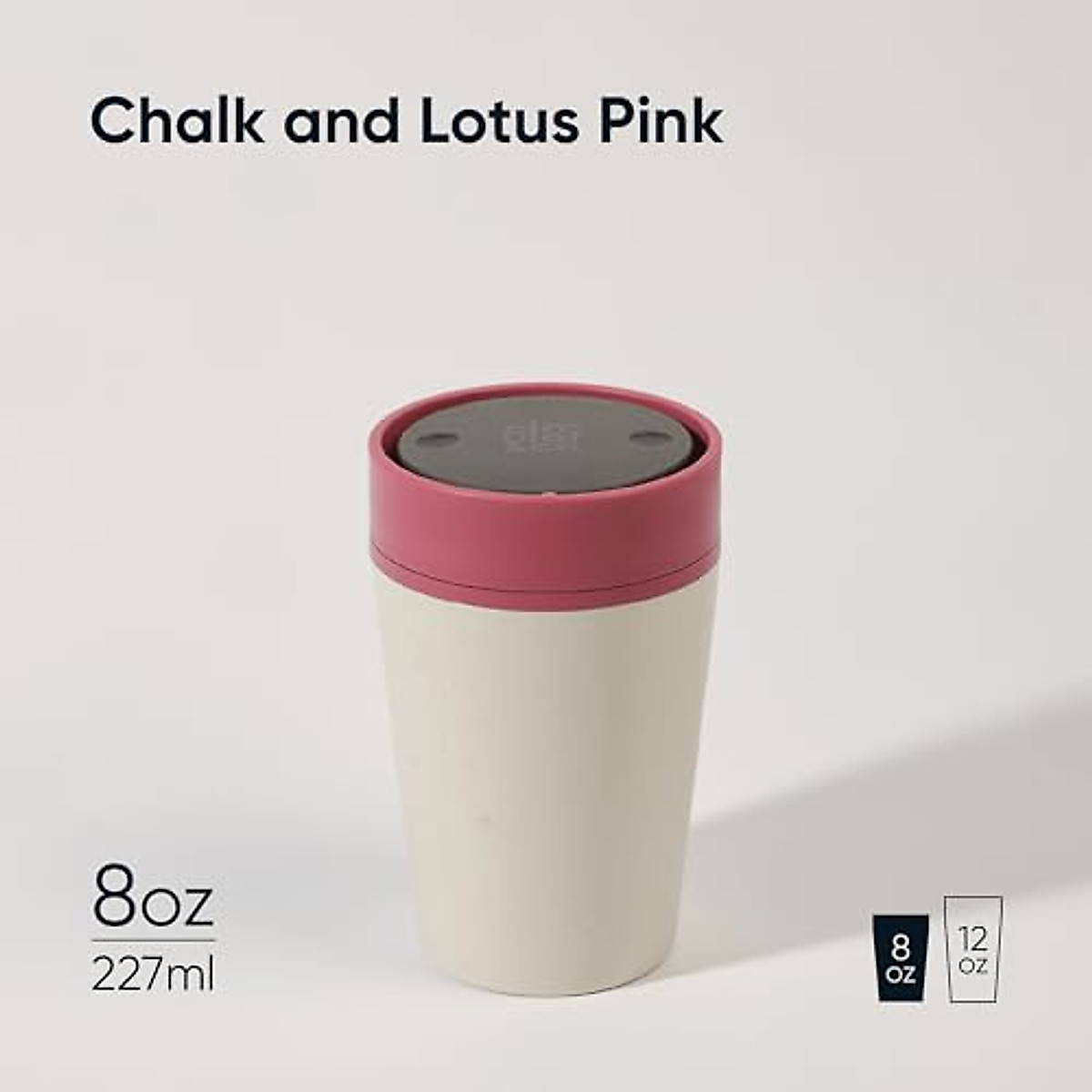 Circular & Co Reusable Coffee Cup - 8oz - 100% Leakproof Travel Mug - Made from Recycled Coffee Cups - Sustainble Insulated Coffee Tumbler - BPA Free - Dishwasher Safe