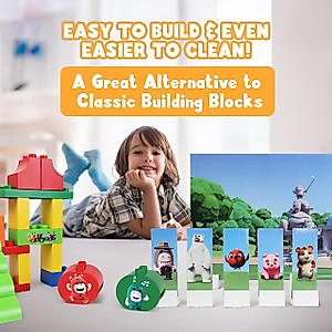 ODDBODS Eco Blocks, Sugarcane Plant-Based Building Block Toys for Toddlers and Preschool Kids, Compatible with Other Building Block Toys, Multicolor, 41 Piece Starter Set