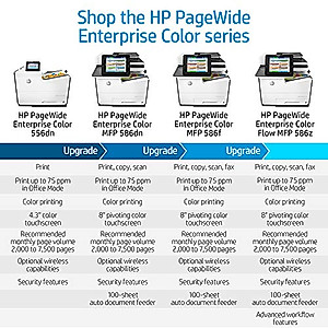 HP PageWide Enterprise Color Flow 586z Multifunction Duplex Printer with HP EveryPage and Pull-Out Keyboard (G1W41A)