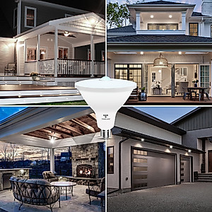 Torkase Upgraded Motion Sensor Light Bulbs, Outdoor Security PAR38 Flood LED Light Bulbs with Light Sensor,E26 Movement Activated 5000K Daylight, 20W 2000LM-150W Equivalent, for Indoor-Outdoor, 2 Pack