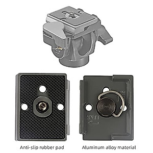 Quick Release Plate, Tripod Quick Release Plate Fit for Manfrotto 200pl-14 Rc2 Camera Tripod Head (Pack of 2) Black