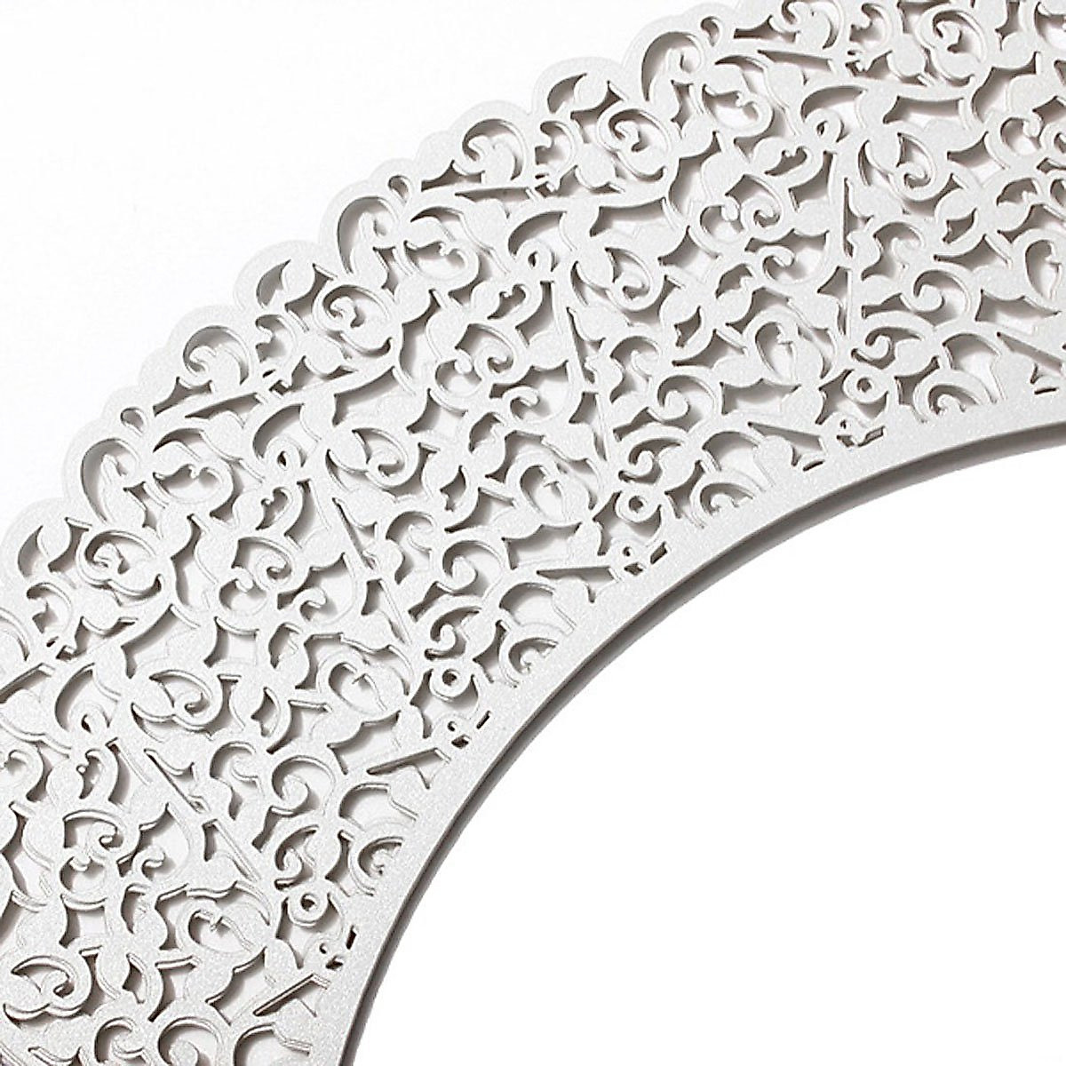 YOZATIA 60PCS Vine White Cupcake Wrapper, Lace Cupcake Wraps Liner for Wedding Party Cake Decoartion (White)