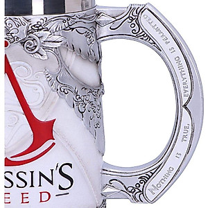 Nemesis Now Video Game Merch Tankard, Hand-Painted Resin Beer Mug, Stainless Steel Removable Insert, Gamer Gifts, 15.5cm - Assassin's Creed The Creed