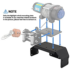 Winch Mounting Plate Bracket Kit Compatible with Honda Pioneer 500 2015-2023 Pioneer 520 2021-2023