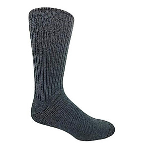 J.B. Field's Wool Weekender 96% Merino Wool Non-binding Casual Socks (3 Pairs) (Large (8-12 Shoe), Assorted (Lt. Brown/Mid-Grey/Natural))