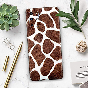 DesignSkinz Real Giraffe Animal Print Protective Vinyl Decal Wrap Skin Cover Compatible with The Samsung Galaxy S20 (Screen Trim & Back Glass Skin)