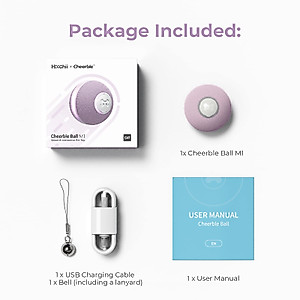 Cheerble Hoochii Smart Interactive Cat Toy, 3 Interactive Modes Automatic Moving Bouncing Rolling Ball for Indoor Cat Kitten Birthday Gift, Self Rotating Ball with Lights and Bell, USB Rechargeable