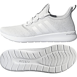 adidas womens Cloudfoam Pure 2.0 Running Shoes, White/White/Grey, 9 US