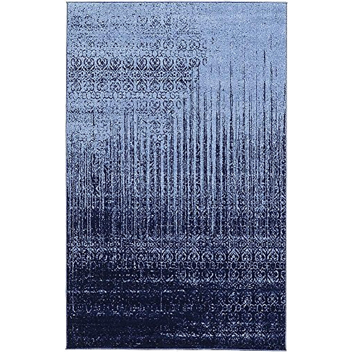 Unique Loom Del Mar Collection Area Rug-Transitional Inspired with Modern Contemporary Design, Rectangular 5' 1" x 8' 0", Blue/Navy Blue
