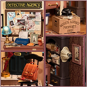 ROBOTIME DIY Miniature House Kit - 1:20 Scale Dollhouse Room Kit with LED Light - Mini House Kit with Furniture Best Birthday Gift