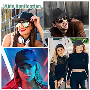 72 Pcs Plain Baseball Caps Bulk Blank Dad Hat Adjustable Back Strap Caps Unisex Solid Color Golf Hat for Men Women Sports (Black)