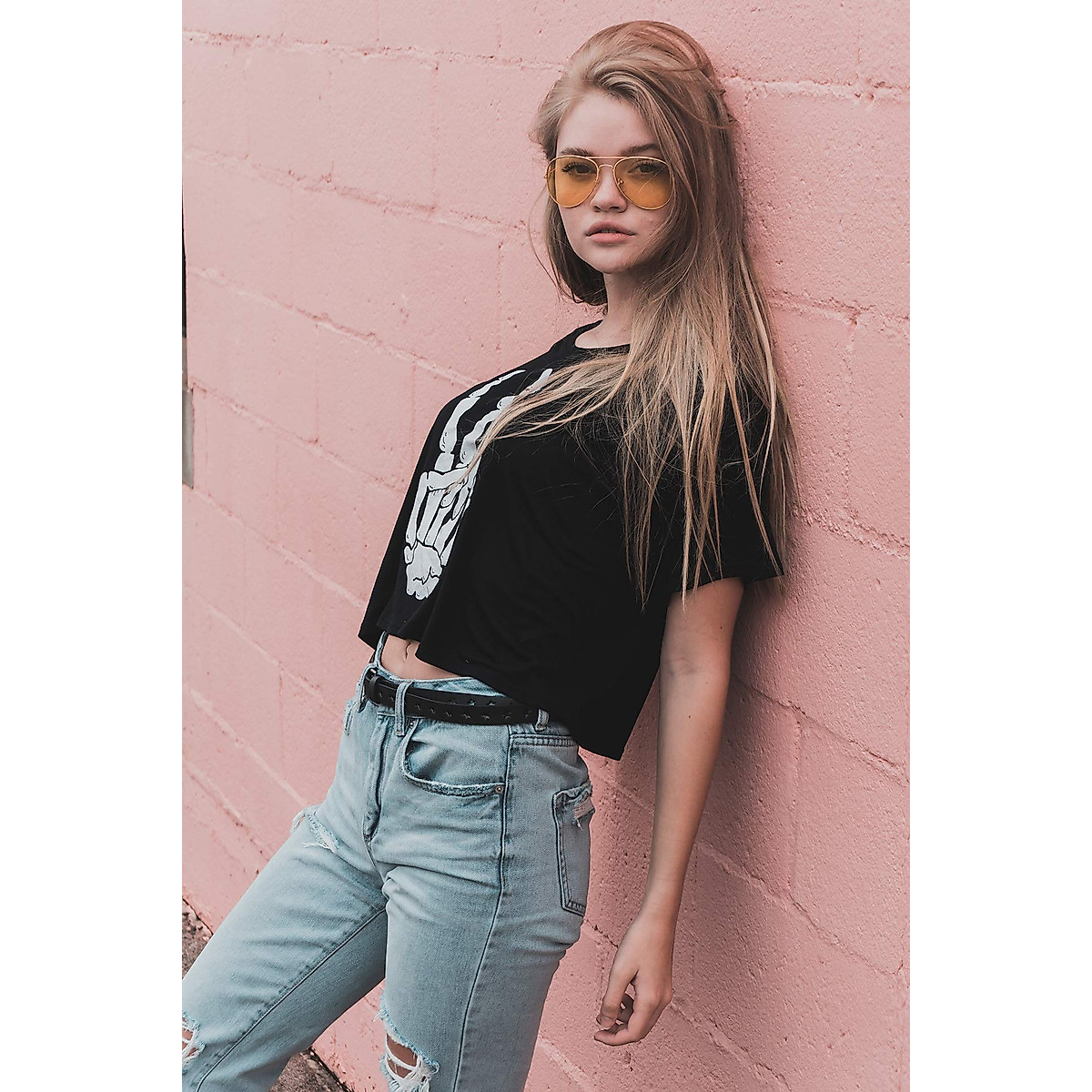 The Fresh Classic Metal Frame Light Color Lens XL Oversized Aviator Sunglasses with Gift Box (4-Glod, Brown)