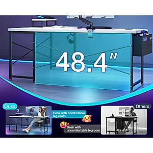 ODK L Shaped Desk, 66" Computer Corner Desk, Gaming Desk, Home Office Writing Desk with Monitor Shelf, Space-Saving Workstation Desk, Modern Simple Wooden Desk, Easy to Assemble, White