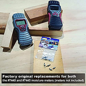 Calculated Industries 7442-PINS AccuMASTER Moisture Meter Replacement Pins Pack - Two Pairs of Pins Fit AccuMaster models 7440 and 7445 - Stainless Steel