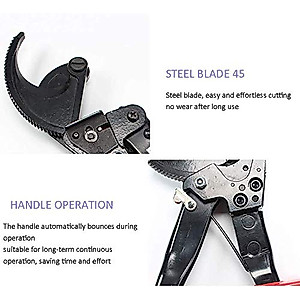 Cable Cutter,Heavy Duty Aluminum Copper Ratchet Cable Cutter, (240mm²)