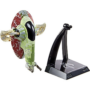 Hot Wheels Star Wars Starships Select Boba Fett's Starship, Premium Collectable Replica with Movable Part & Display Stand