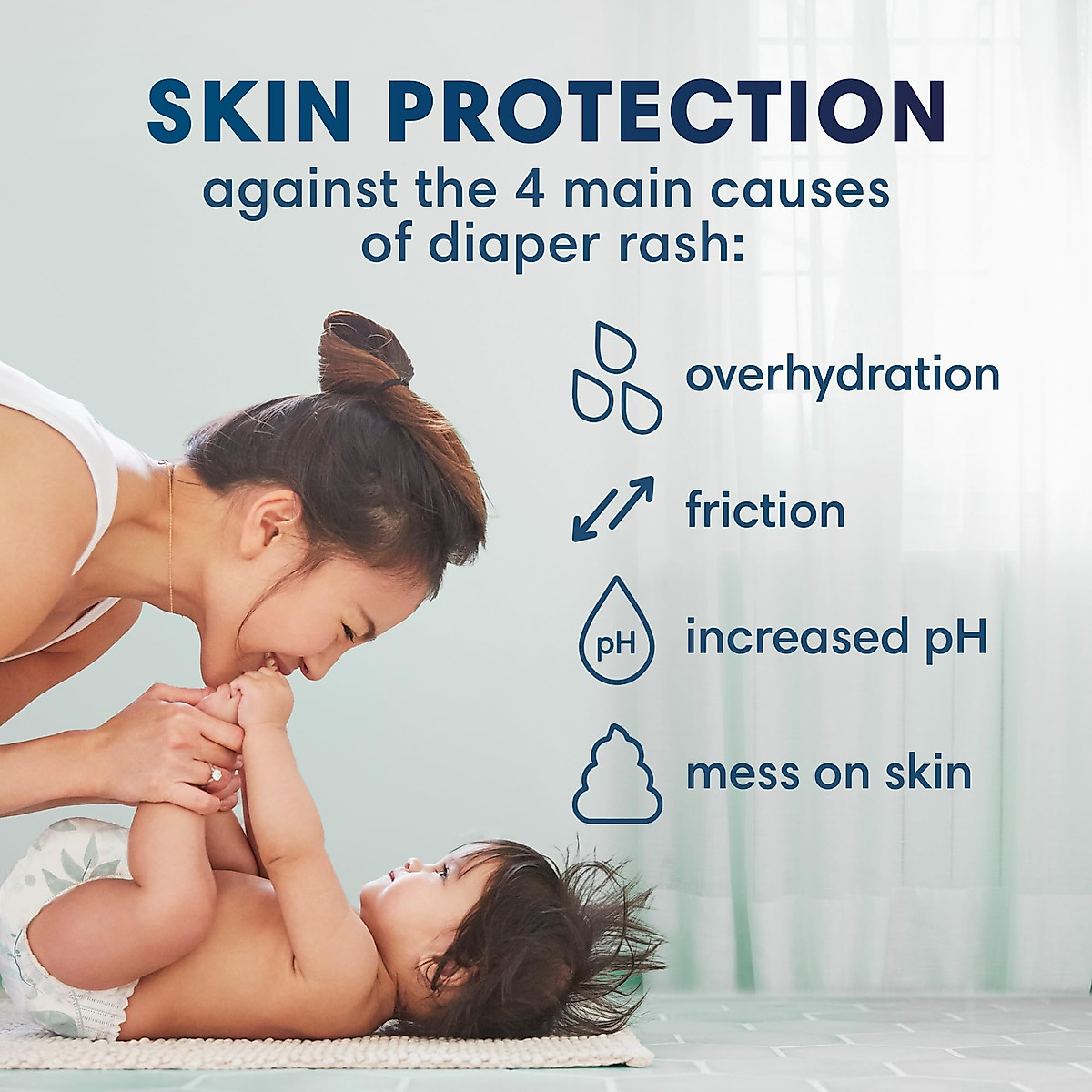 Diapers Size 1, 198 Count - Pampers Pure Protection Disposable Baby Diapers, Hypoallergenic and Unscented Protection (Packaging & Prints May Vary)