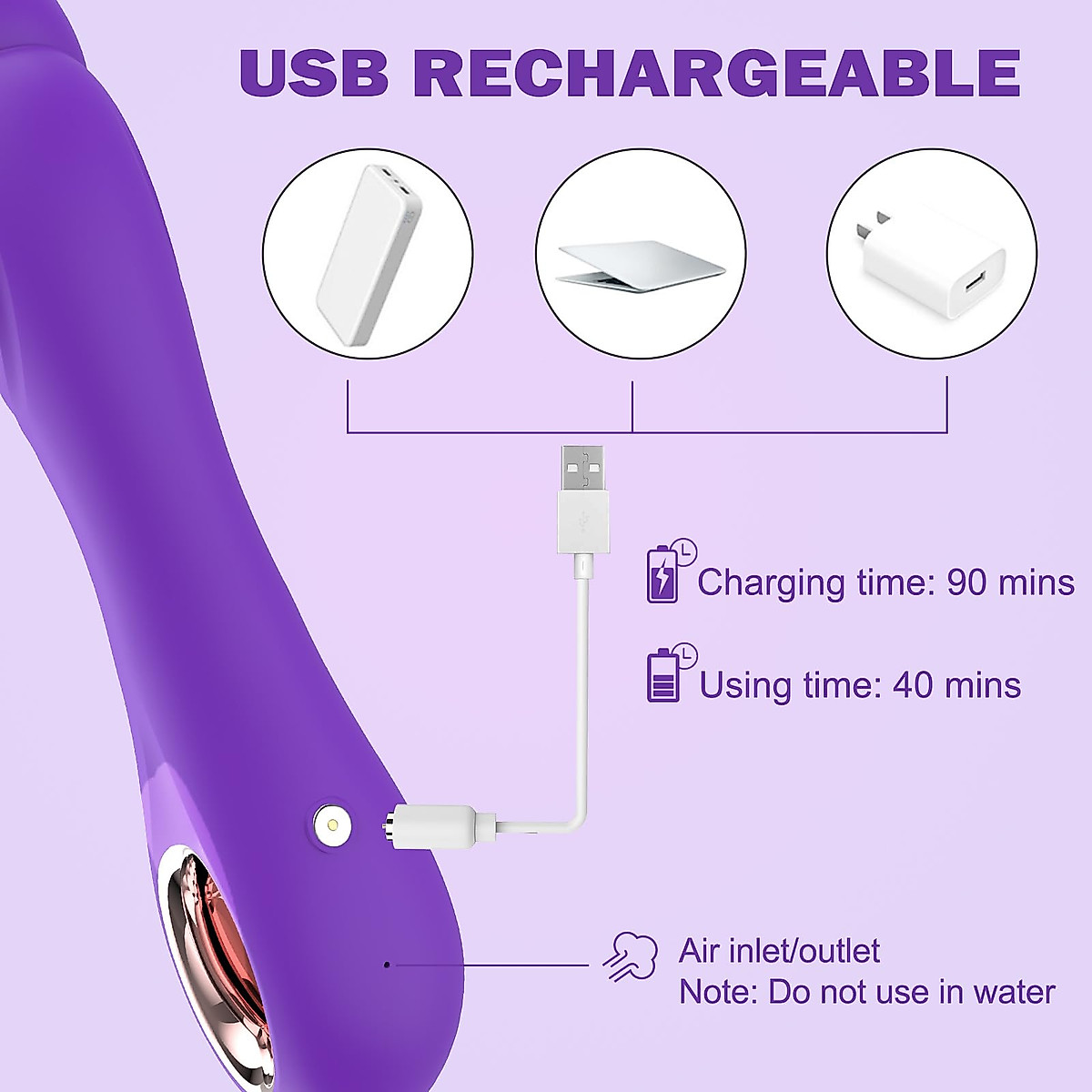 Realistic Dildos G Spot Vibrator - BGGOOD Sex Toy with 9 Vibration & 5 Inflatable Vibrators Dildo for Woman Sexual Toy, Clitoris Stimulator Adult Sex Toys for Women and Couple(Purple)
