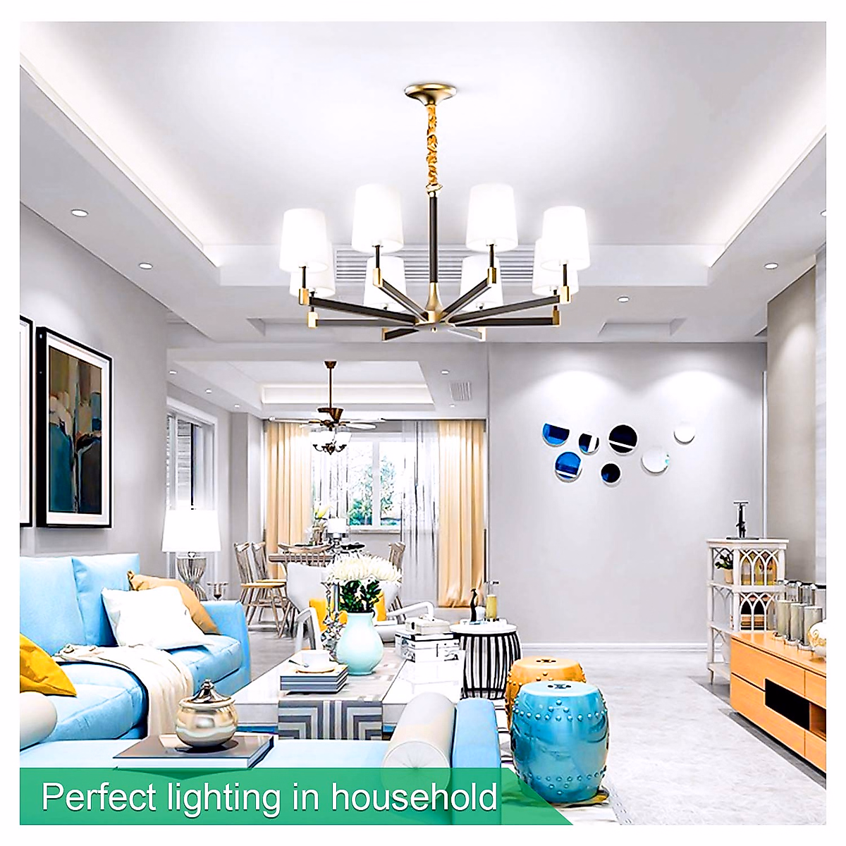 MAXvolador 12-Pack A19 LED Light Bulbs, 100 Watt Equivalent LED Bulb, 5000K Daylight White, 1100 Lumens, E26 Medium Base, CRI 85+, Non-Dimmable