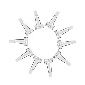 Beaupretty 100Pcs Glass Dropper Cap Serum Vial Trumpet Dropper Head Cap Eye Dropper Bottle Cap for Travel Test Sample Perfume Bottle