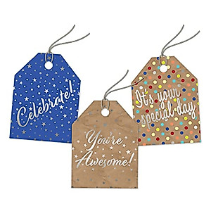 Pro Supply Global Pre Strung Gift Tag Variety Pack (Celebration, 24 Count)