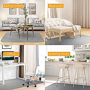 Xaosu Chair Mat for Hardwood Floor & Tile Floor, Under Desk Low-Pile Chair Mat for Rolling Chair，Multi-Purpose Computer Desk Chair Mat for Gaming, Large Anti-Slip Floor Protector for Home Office